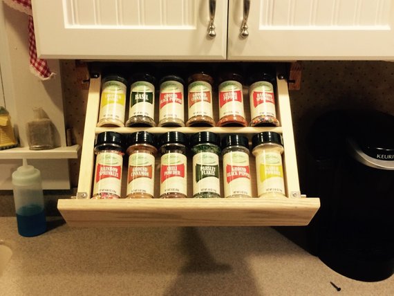 16 Gorgeous Handmade Spice Rack Ideas - Organised Pretty Home